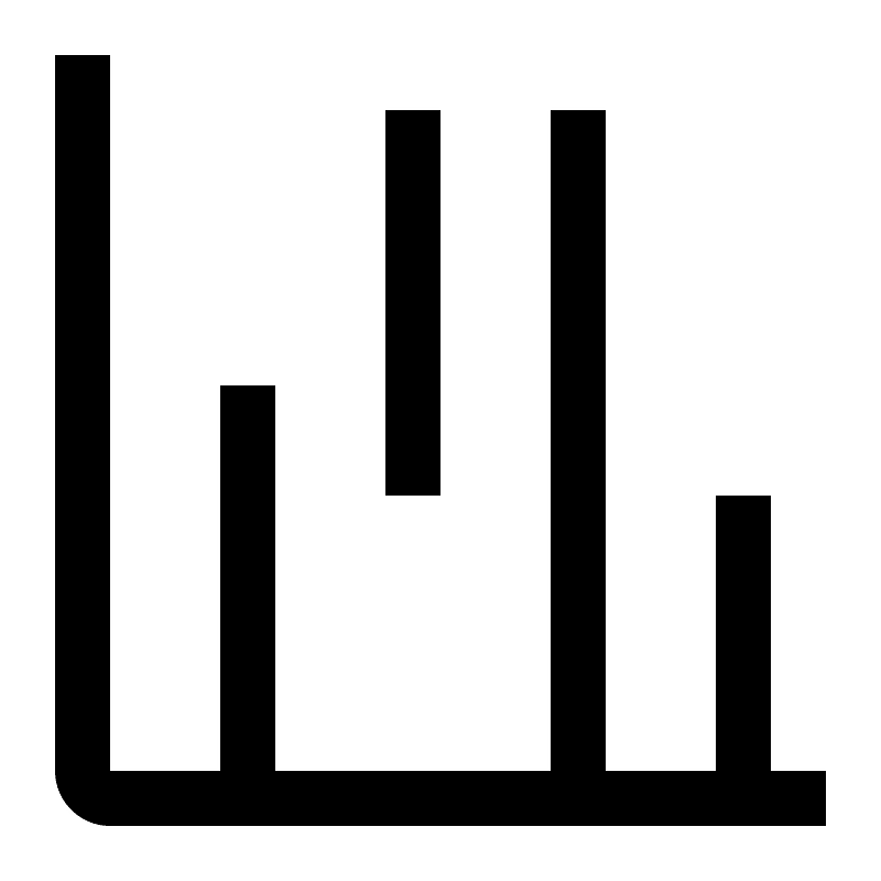 Chart--waterfall icon. Free download transparent .PNG | Creazilla