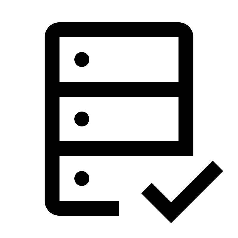 Data--check icon. Free download transparent .PNG | Creazilla