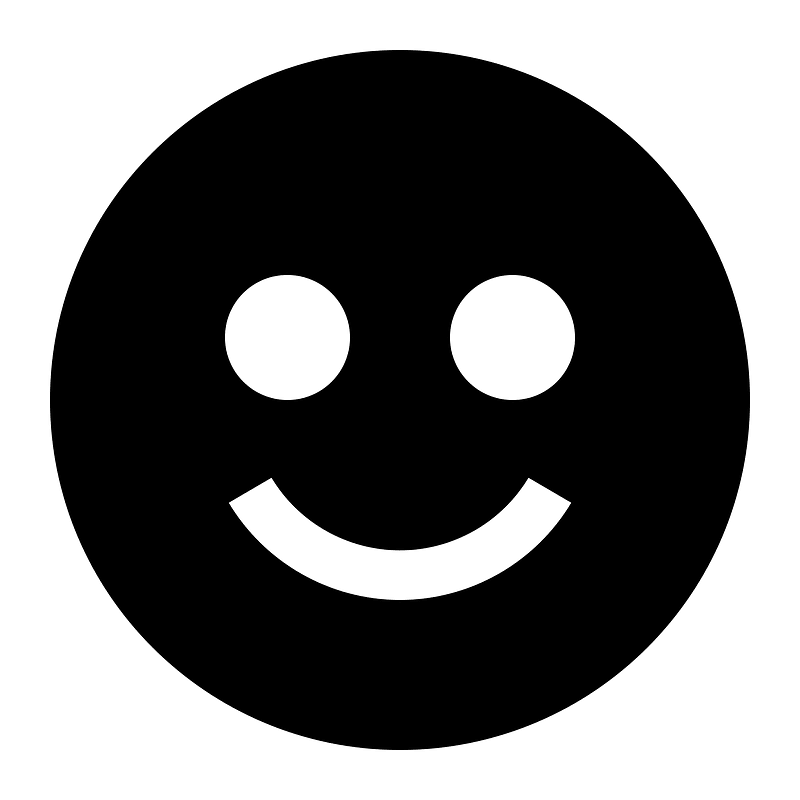 Face--satisfied--filled icon. Free download transparent .PNG | Creazilla