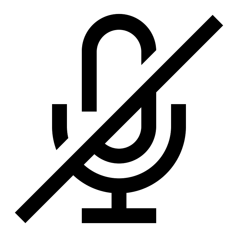 Microphone--off icon. Free download transparent .PNG | Creazilla