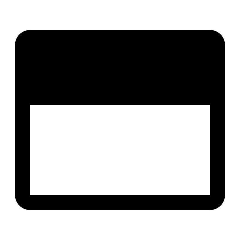 Open-panel--filled--top icon. Free download transparent .PNG | Creazilla