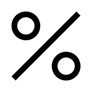 Percentage icon. Free download transparent .PNG | Creazilla