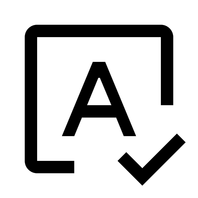 Spell-check icon. Free download transparent .PNG | Creazilla