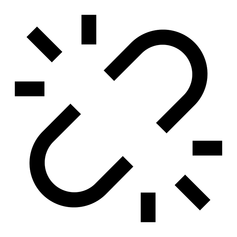Unlink icon. Free download transparent .PNG | Creazilla