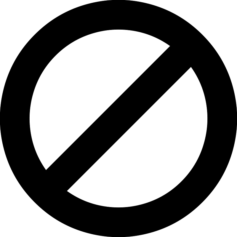 Ban circle - Free vector icons on creazilla.com