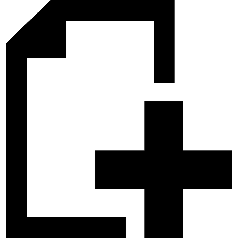 New file white icon. Free download transparent .PNG | Creazilla