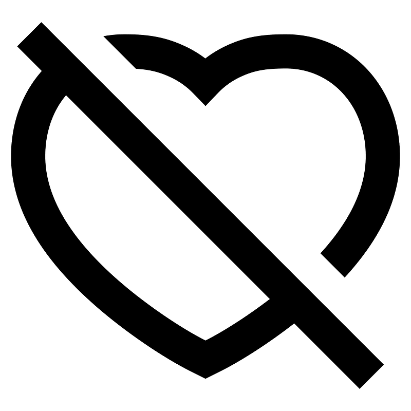 Heart-no icon. Free download transparent .PNG | Creazilla
