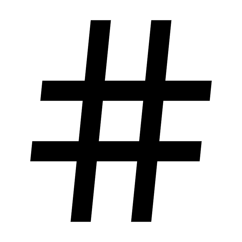 Hash icon. Free download transparent .PNG | Creazilla