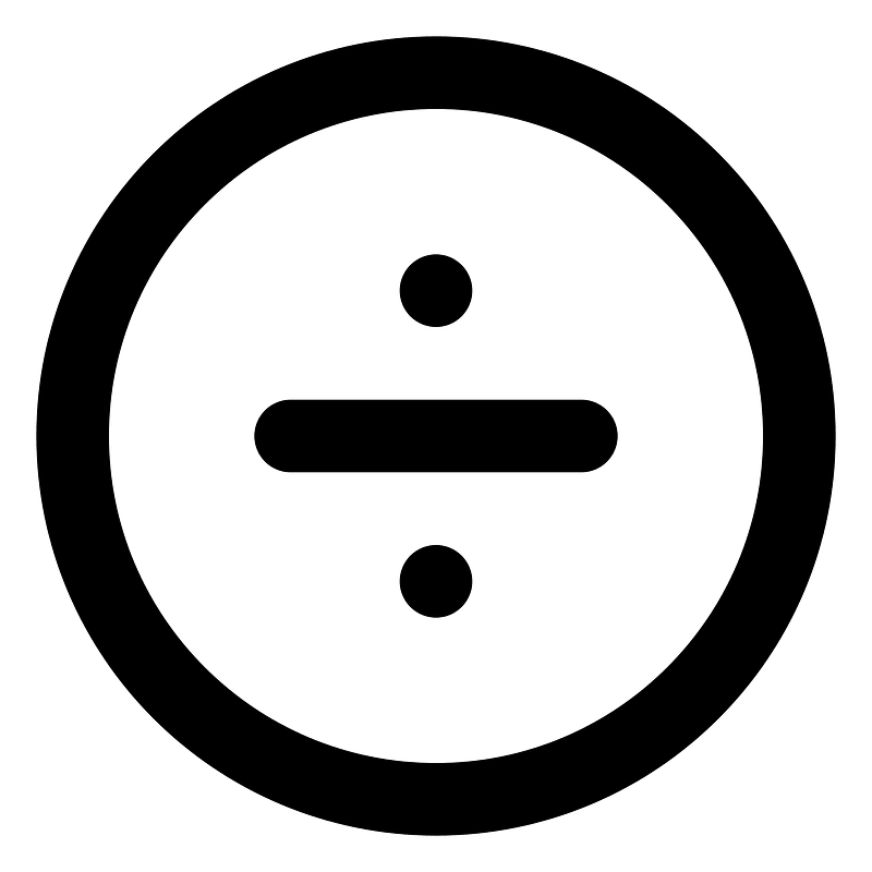 Divide-circle icon. Free download transparent .PNG | Creazilla