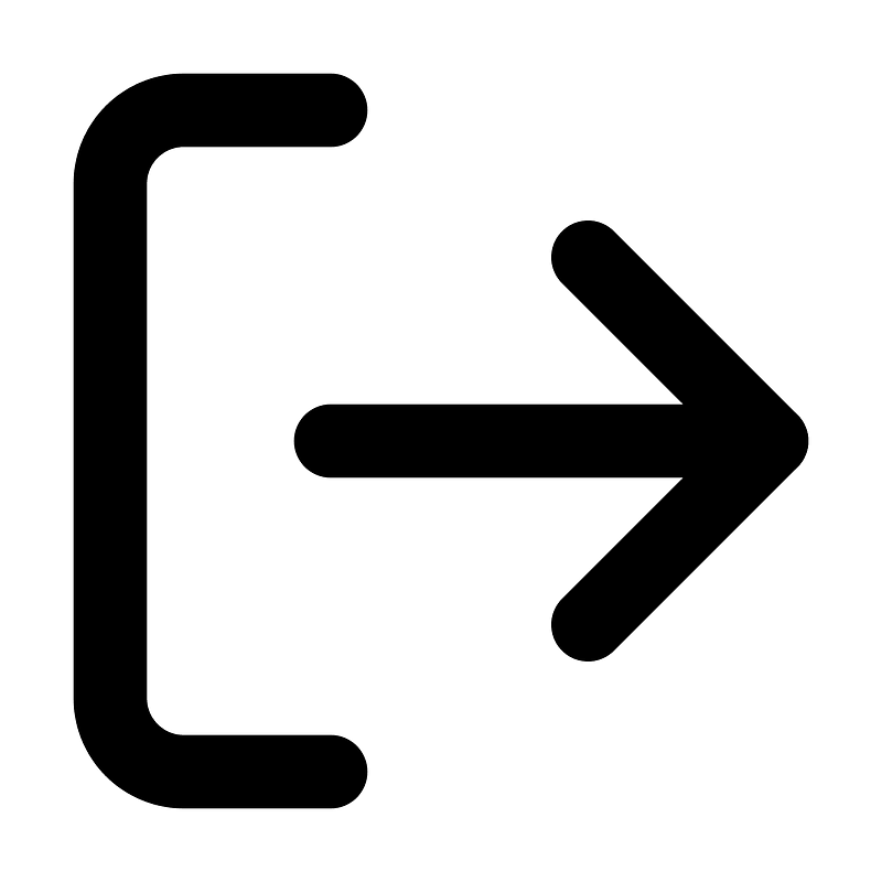 Log-out icon. Free download transparent .PNG | Creazilla