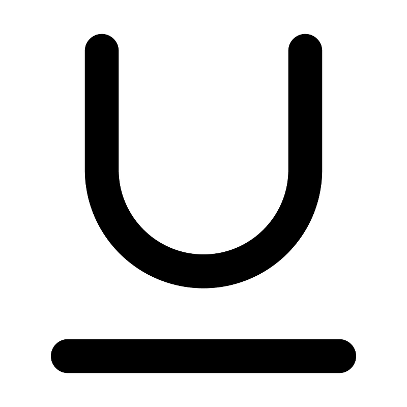 Underline icon. Free download transparent .PNG | Creazilla