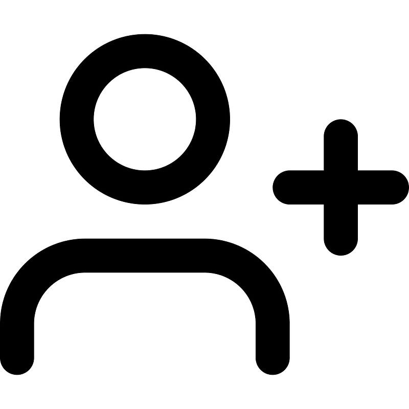 User-plus icon. Free download transparent .PNG | Creazilla