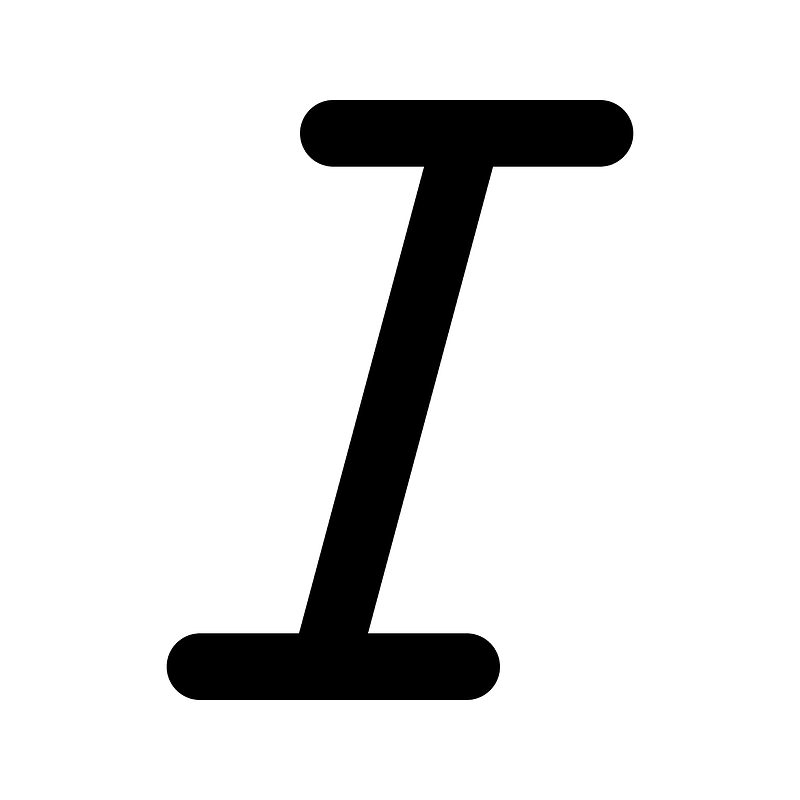Italic icon. Free download transparent .PNG | Creazilla