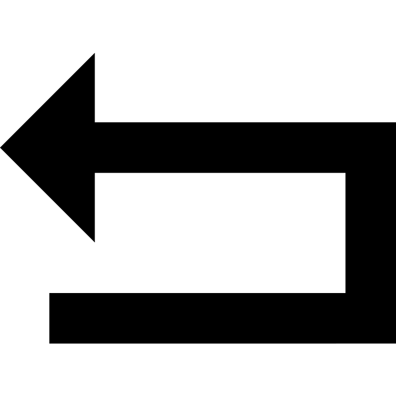 Arrow-return-left - Free vector icons on creazilla.com