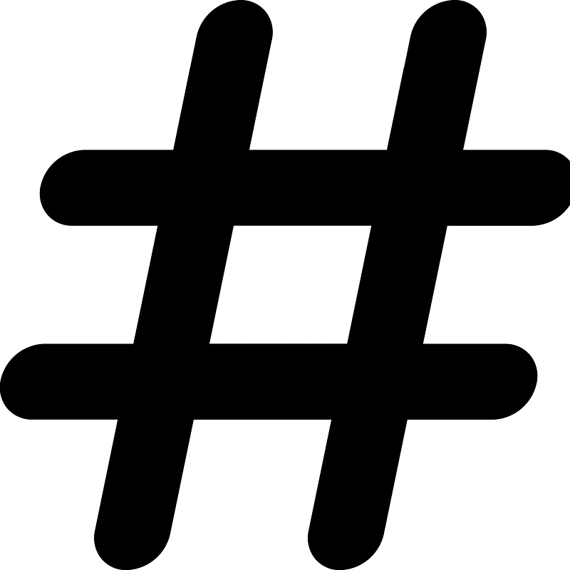 Hashtag icon. Free download transparent .PNG | Creazilla