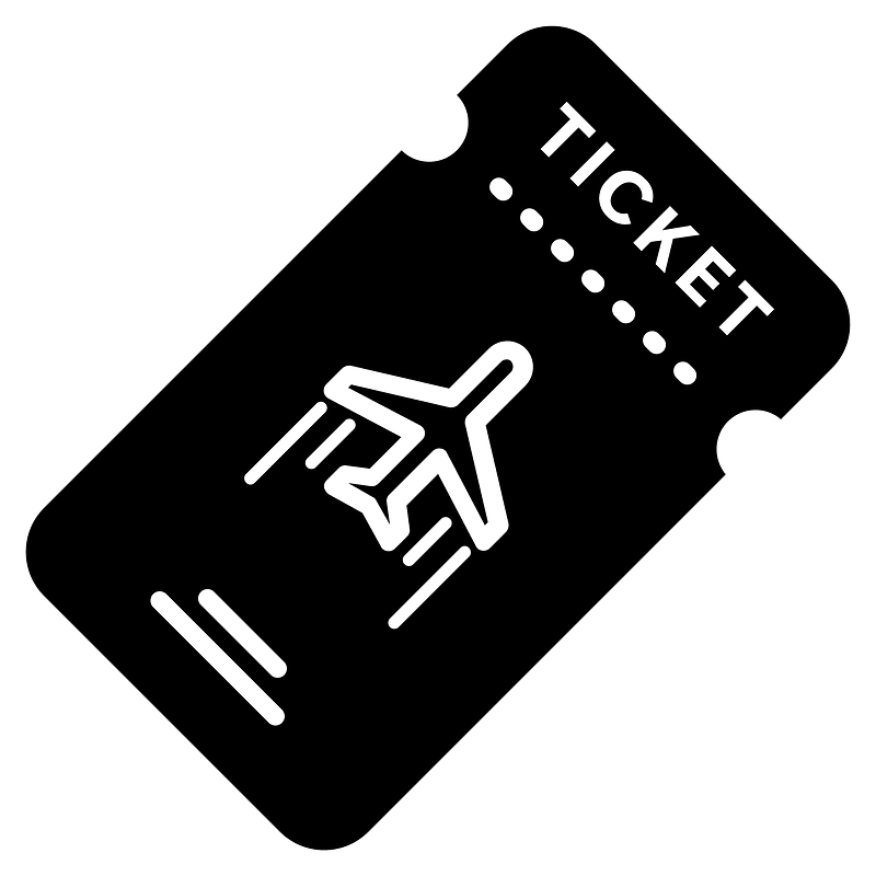 Plane-ticket icon. Free download transparent .PNG | Creazilla