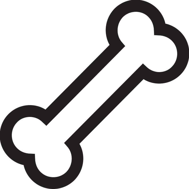 Bone-outline icon. Free download transparent .PNG | Creazilla