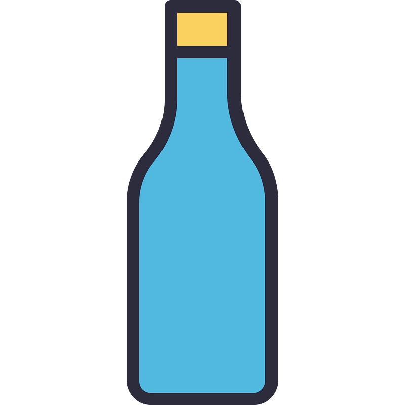 Bottle-outline-filled icon. Free download transparent .PNG | Creazilla