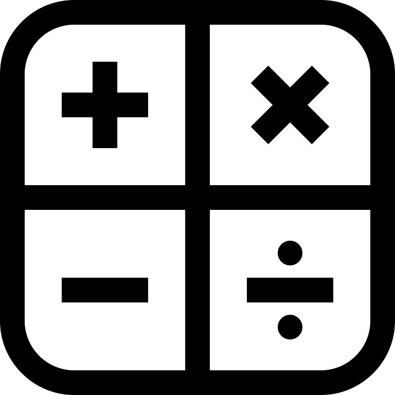 Calculator-outline icon. Free download transparent .PNG | Creazilla