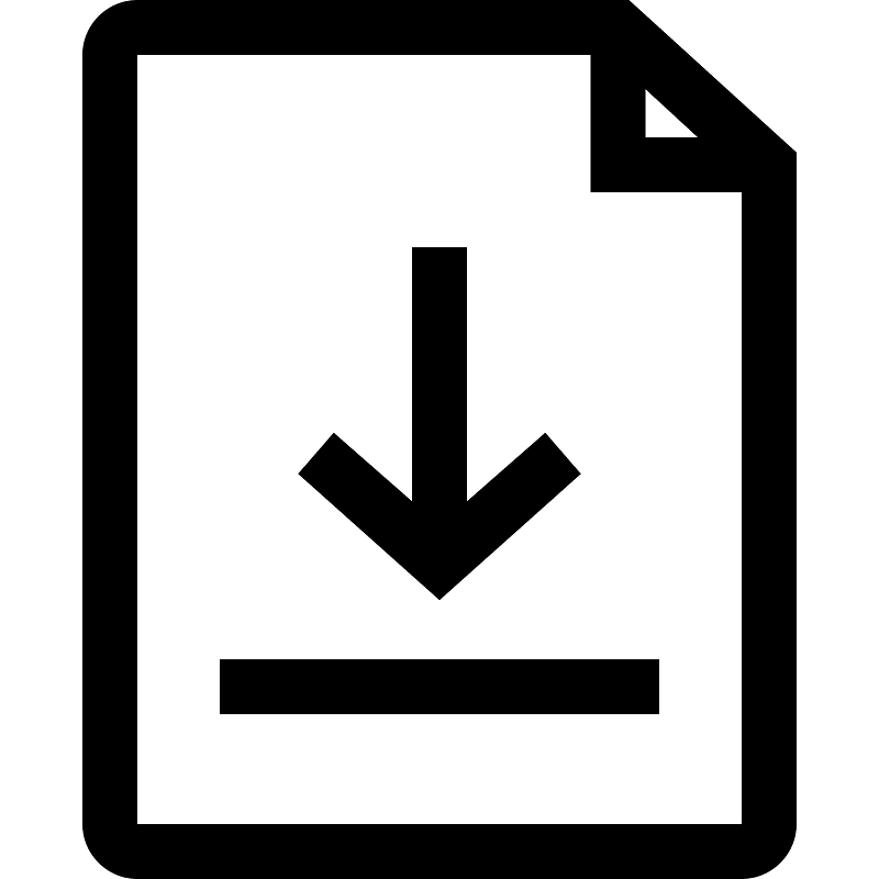 Document-download-outline - Free vector icons on creazilla.com