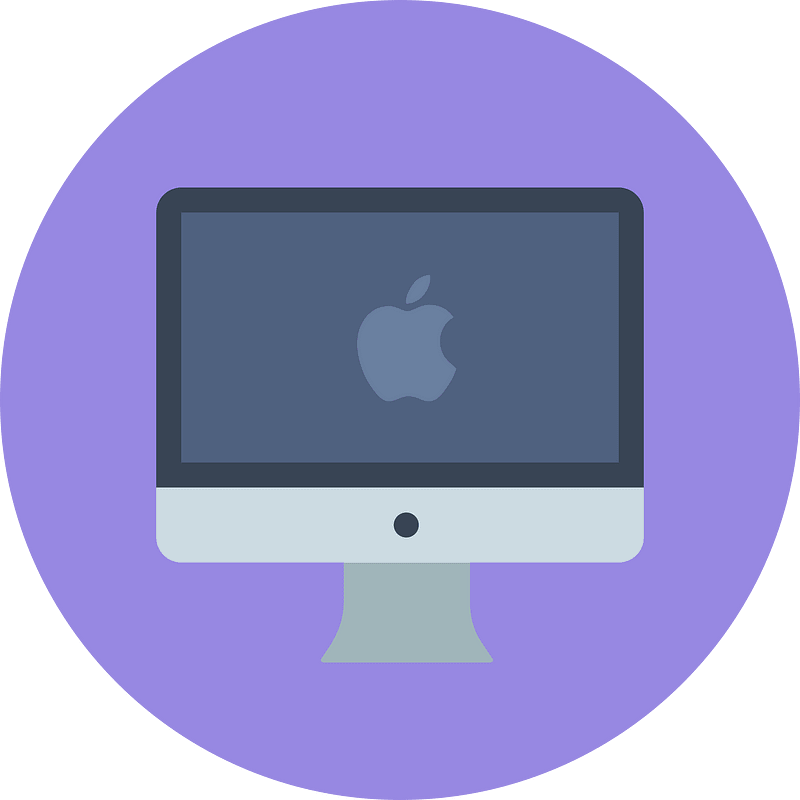 Imac-flat icon. Free download transparent .PNG | Creazilla