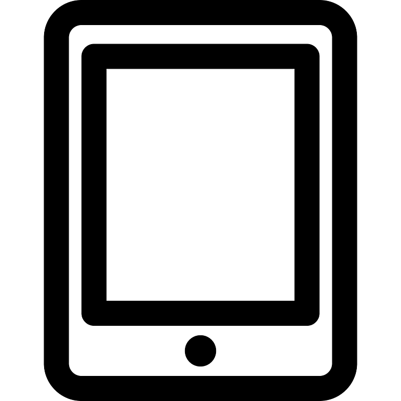 Ipad-outline icon. Free download transparent .PNG | Creazilla