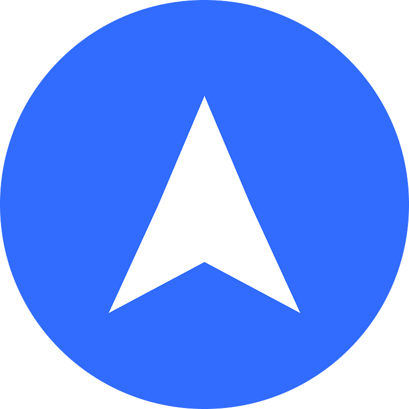 Location-arrow-flat icon. Free download transparent .PNG | Creazilla