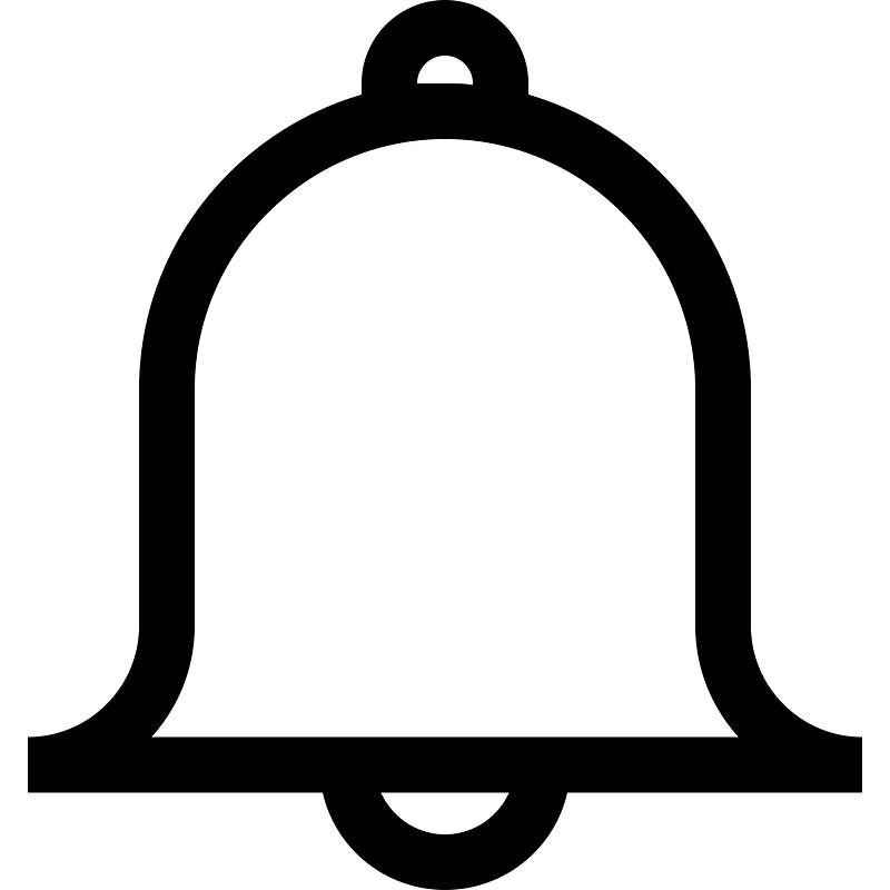 Notification-outline icon. Free download transparent .PNG | Creazilla