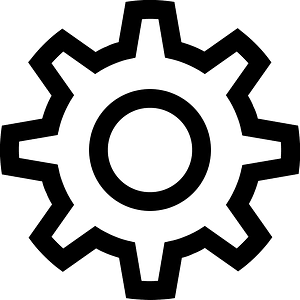 Settings-outline icon. Free download transparent .PNG | Creazilla