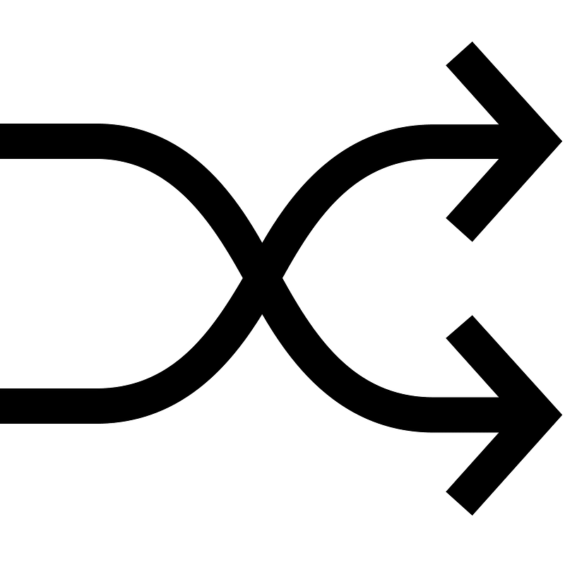 Shuffle-outline - Free vector icons on creazilla.com