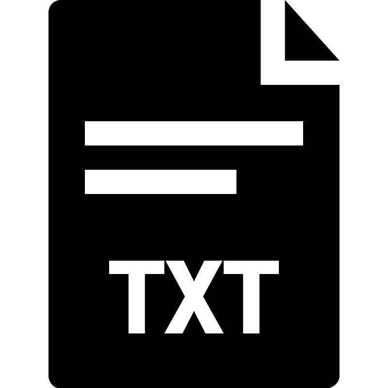 Txt-solid - Free vector icons on creazilla.com