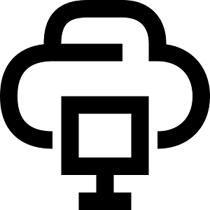 Cloud-computer icon. Free download transparent .PNG | Creazilla