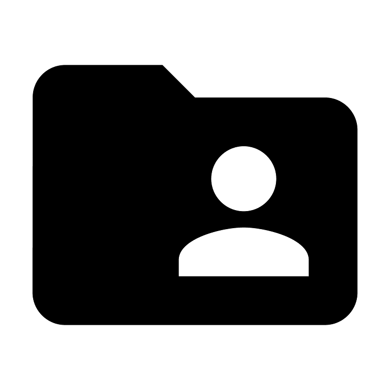 Folder-person icon. Free download transparent .PNG | Creazilla