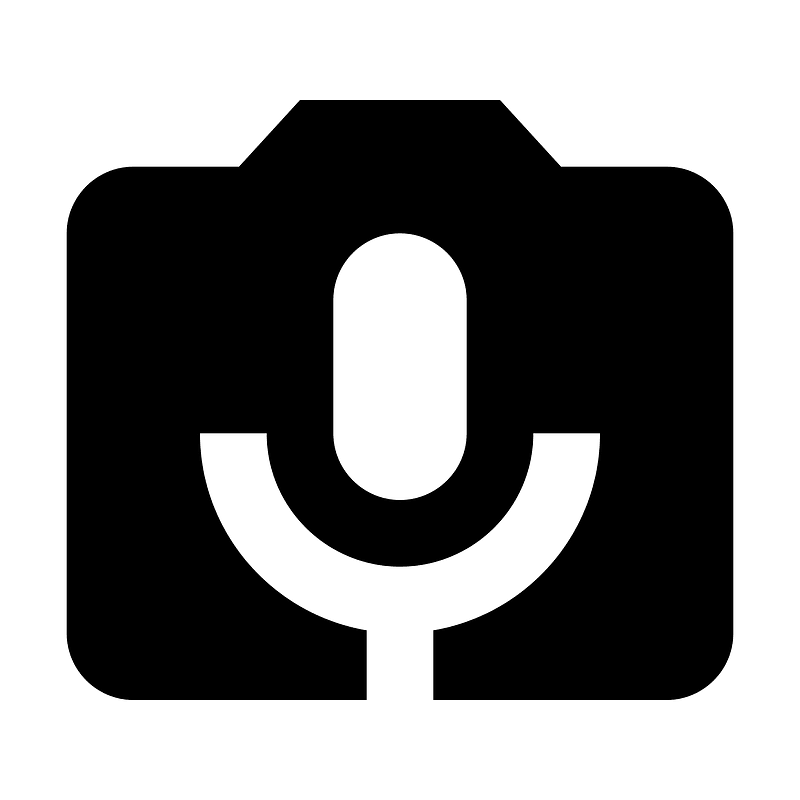 Camera-mic - Free vector icons on creazilla.com