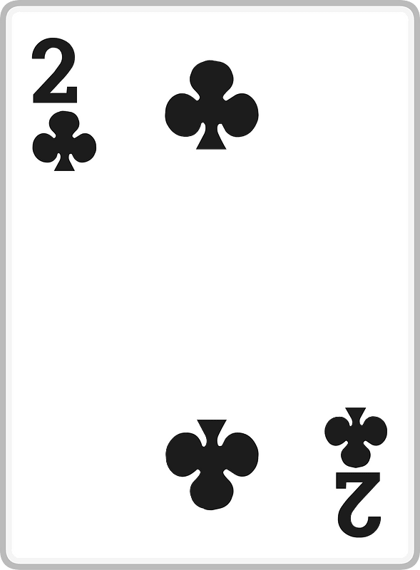 Playing card 2-02 two of clubs icon. Free download transparent .PNG ...