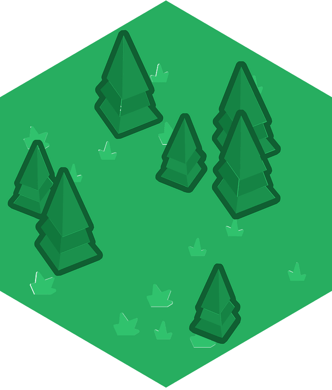 Hexagon green land icon. Free download transparent .PNG | Creazilla