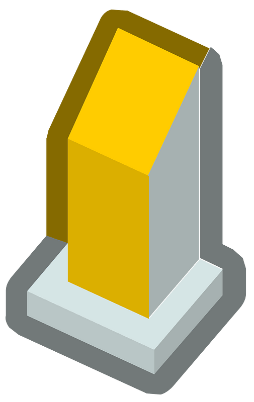 Yellow isometric building icon. Free download transparent .PNG | Creazilla