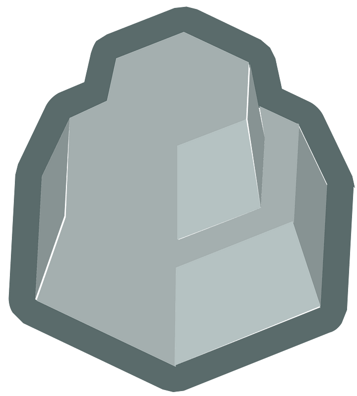 Isometric grey rock icon. Free download transparent .PNG | Creazilla