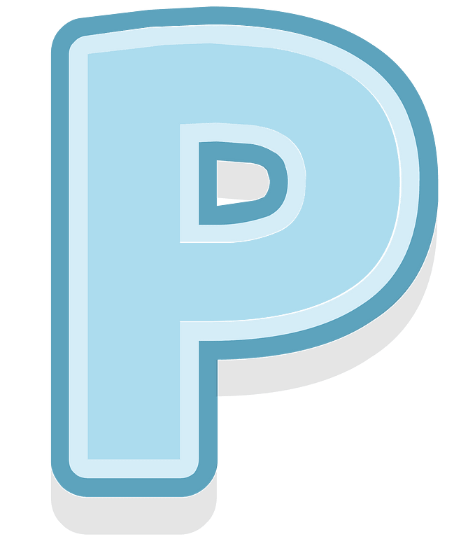 Blue letter p - Free vector icons on creazilla.com