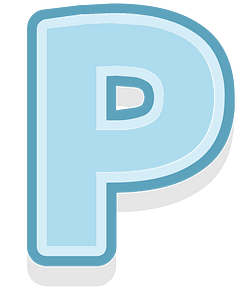 Blue letter p - Free vector icons on creazilla.com