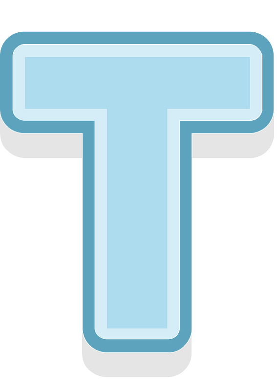 Blue letter t icon. Free download transparent .PNG | Creazilla