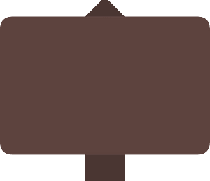Dark brown sign board 11 blank - Free vector icons on creazilla.com