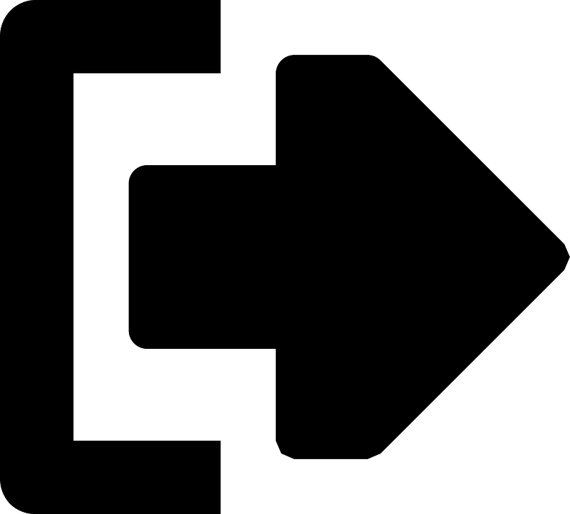 Mono ui button 01-076 exit - Free vector icons on creazilla.com