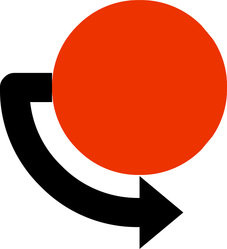 Mono ui button 02-050 joystick clockwise - Free vector icons on ...