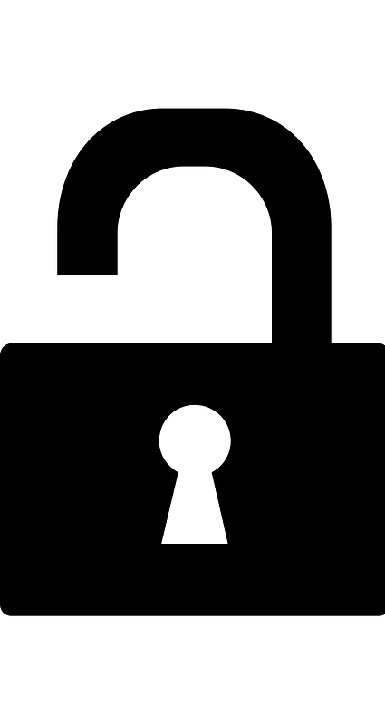 Unlock icon. Free download transparent .PNG | Creazilla