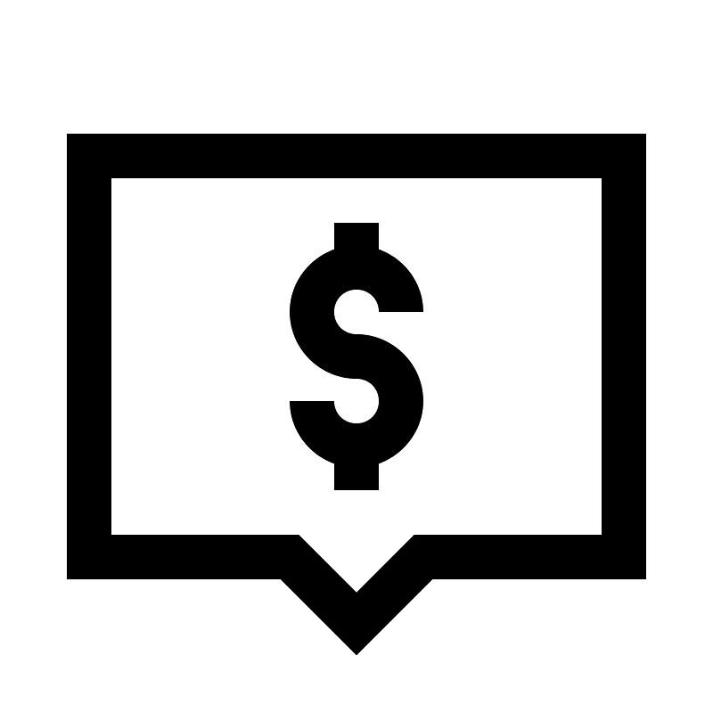Comment-dollar-solid icon. Free download transparent .PNG | Creazilla
