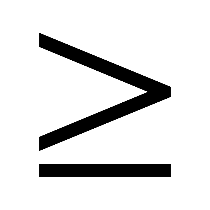Greater than equal solid Icon Free Download Transparent PNG Creazilla
