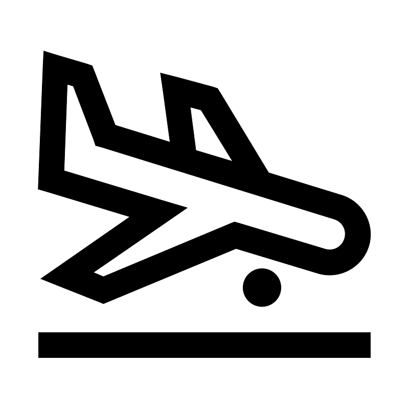 Plane-arrival-solid icon. Free download transparent .PNG | Creazilla