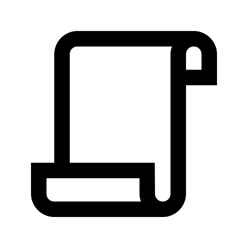 Scroll-solid icon. Free download transparent .PNG | Creazilla