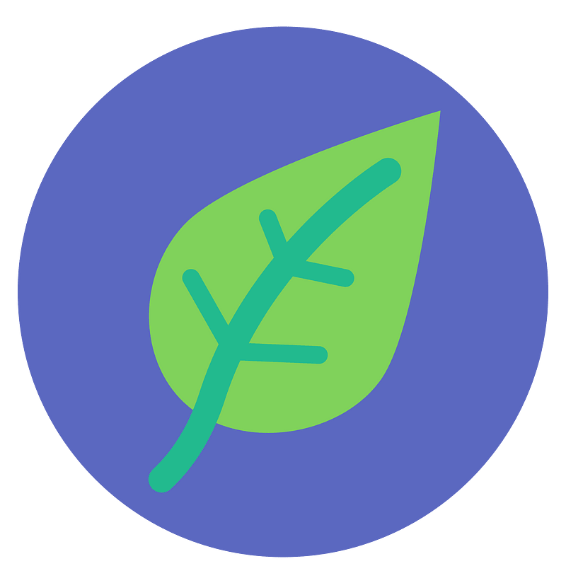 Leaf circle icon. Free download transparent .PNG | Creazilla